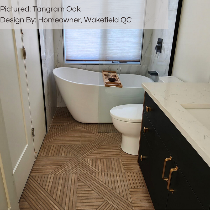 TilesInspired | Decorative Pattern Tiles | Tangram Oak Wood Wall Panel