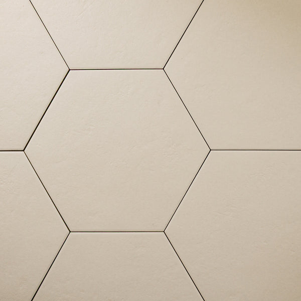 TilesInspired | Checkmate Beige Checkerboard Hexagon Tile (10" X 9")
