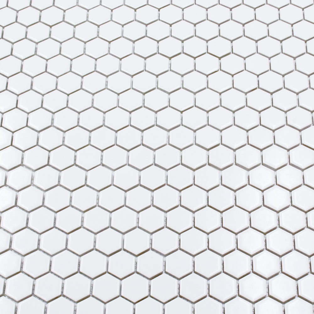 TilesInspired | Mosaic Tiles | Hexa-Dot 1" Hexagon White